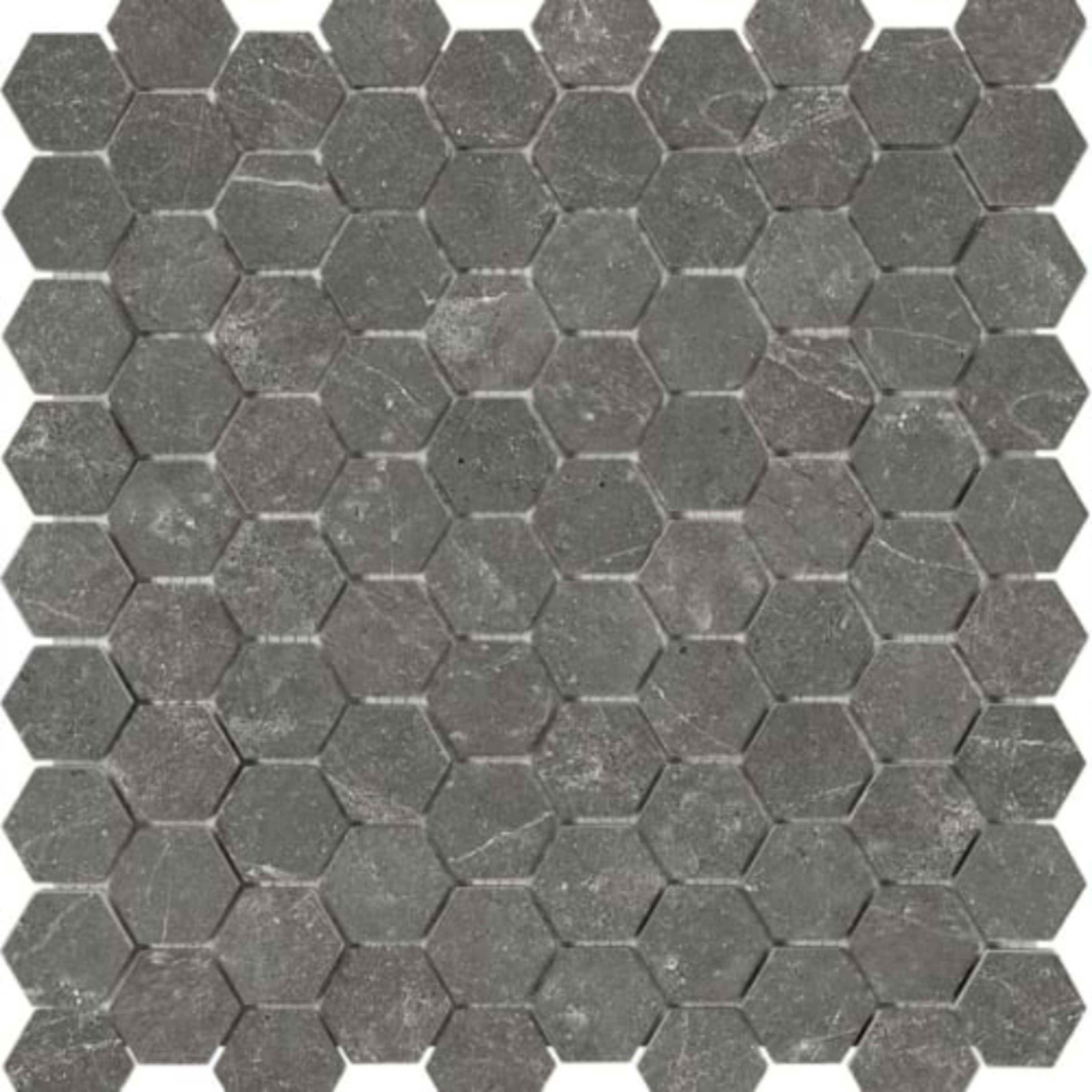 Stark Carbon in 1.25x1.25 Hexagon Polished Mosaics Natural Stone – DesignCo