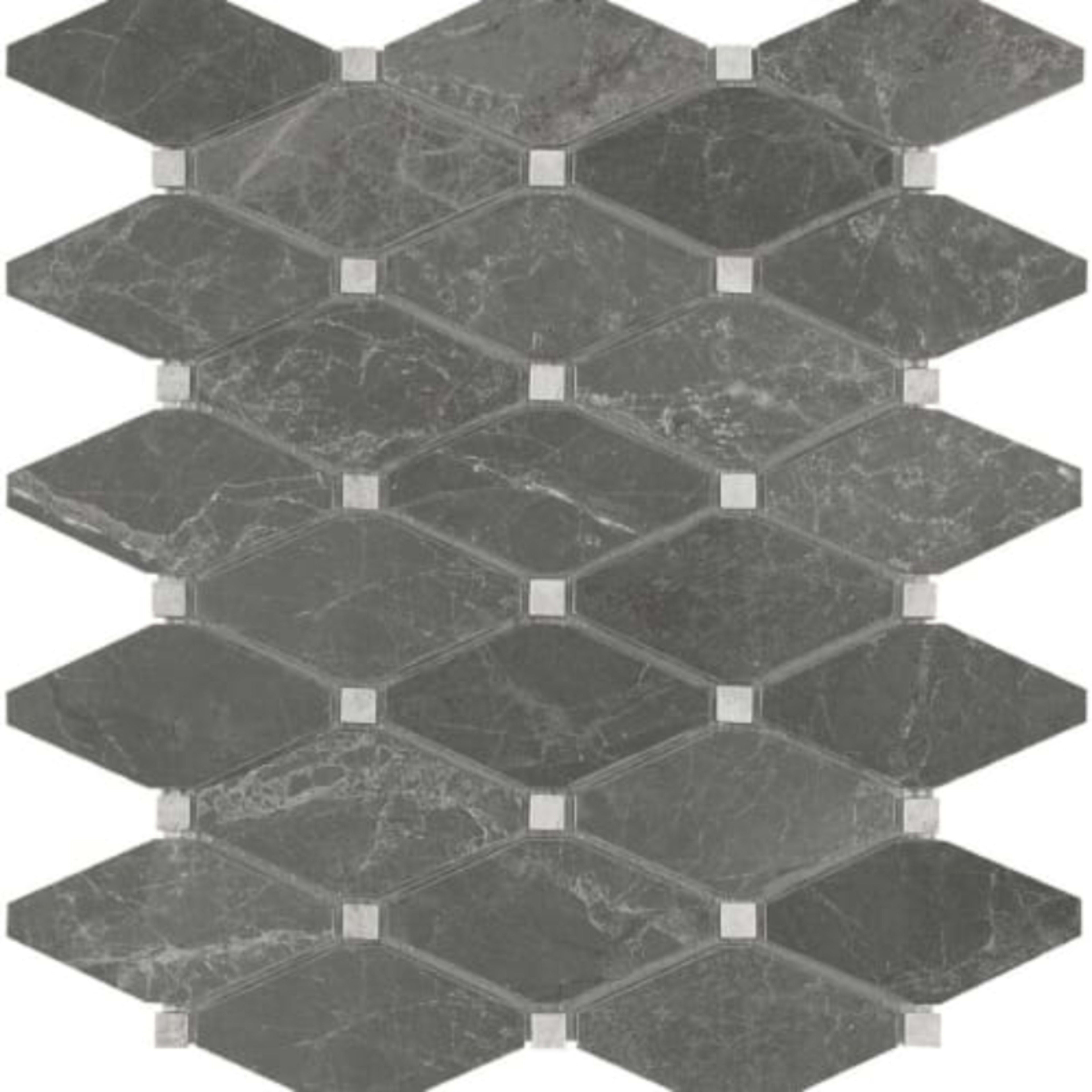 Stark Carbon in Clipped Diamond Polished Mosaics Natural Stone – DesignCo