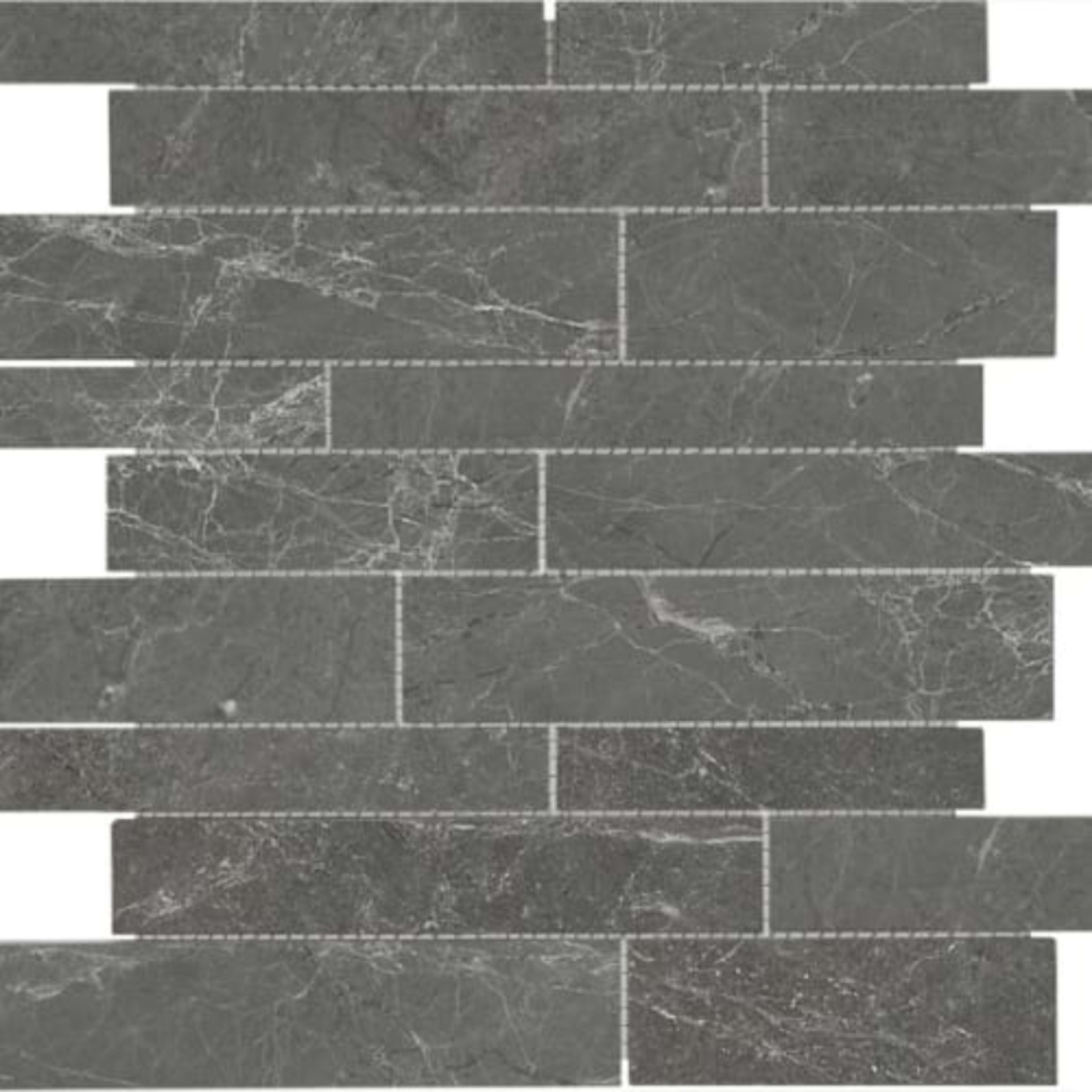 Stark Carbon in Random Strip Polished Mosaics Natural Stone – DesignCo