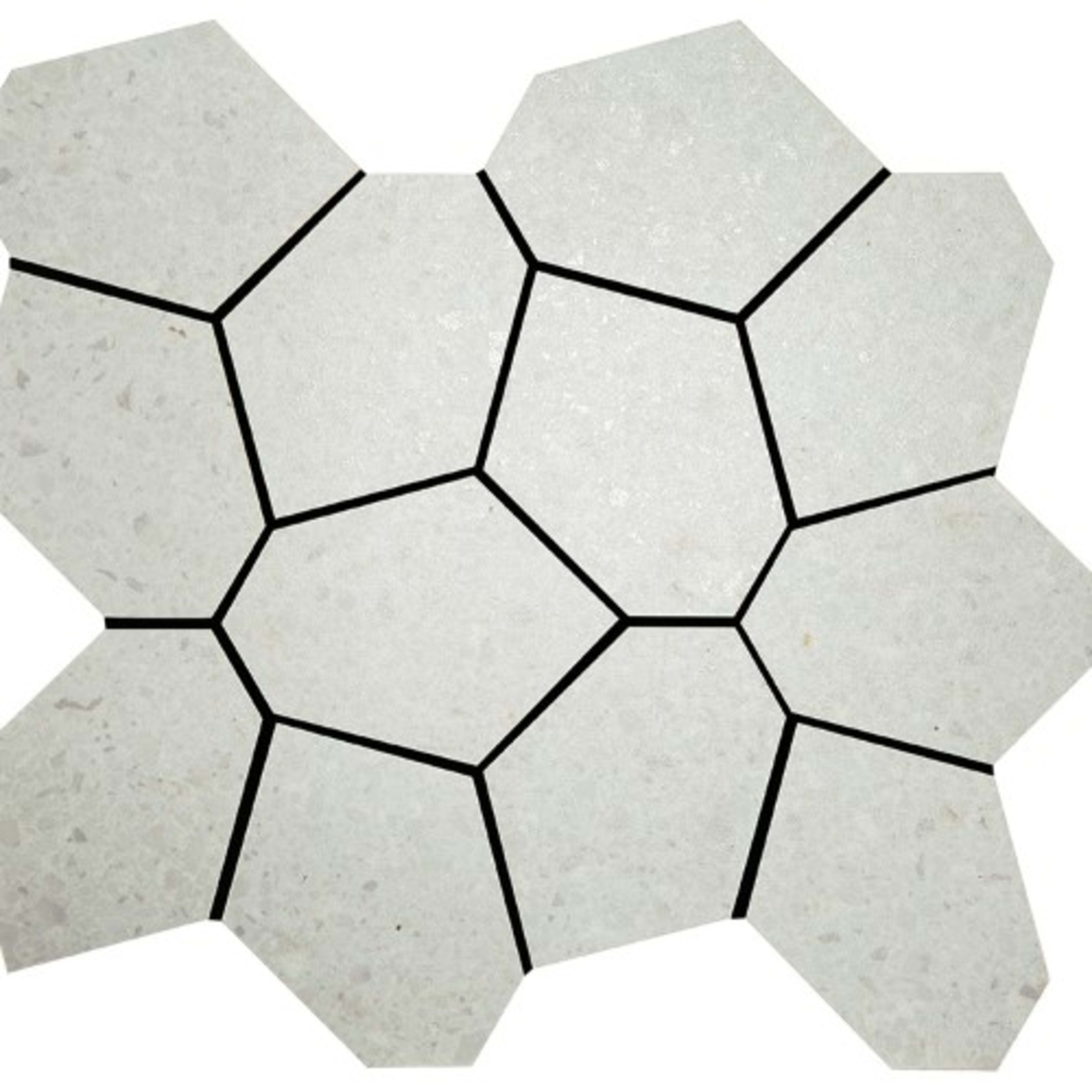Alaska in Glacier Mosaic 13"x15" Polygon Tile – DesignCo