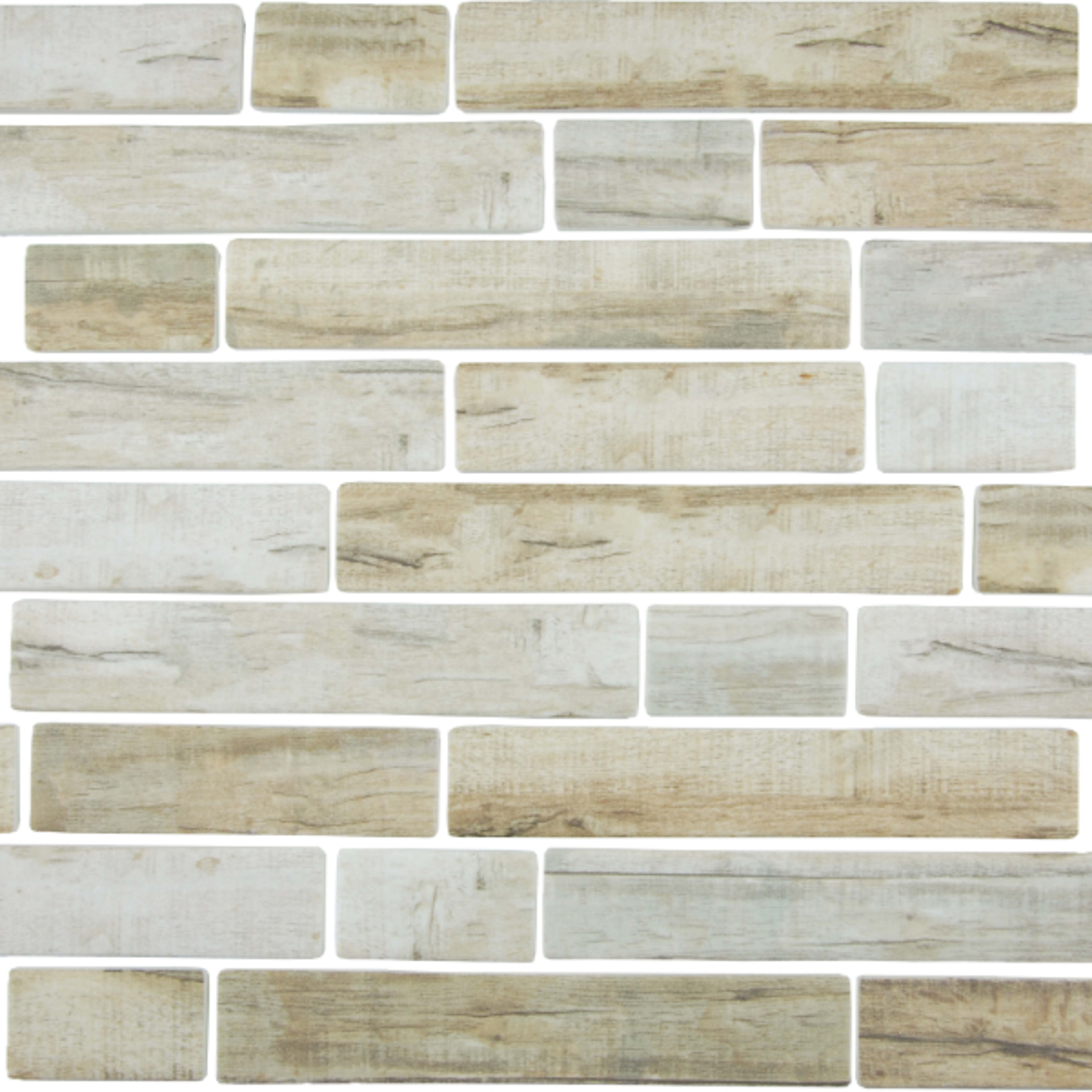Bark in Cinnamon - Multilinear Mosaic Tile – DesignCo