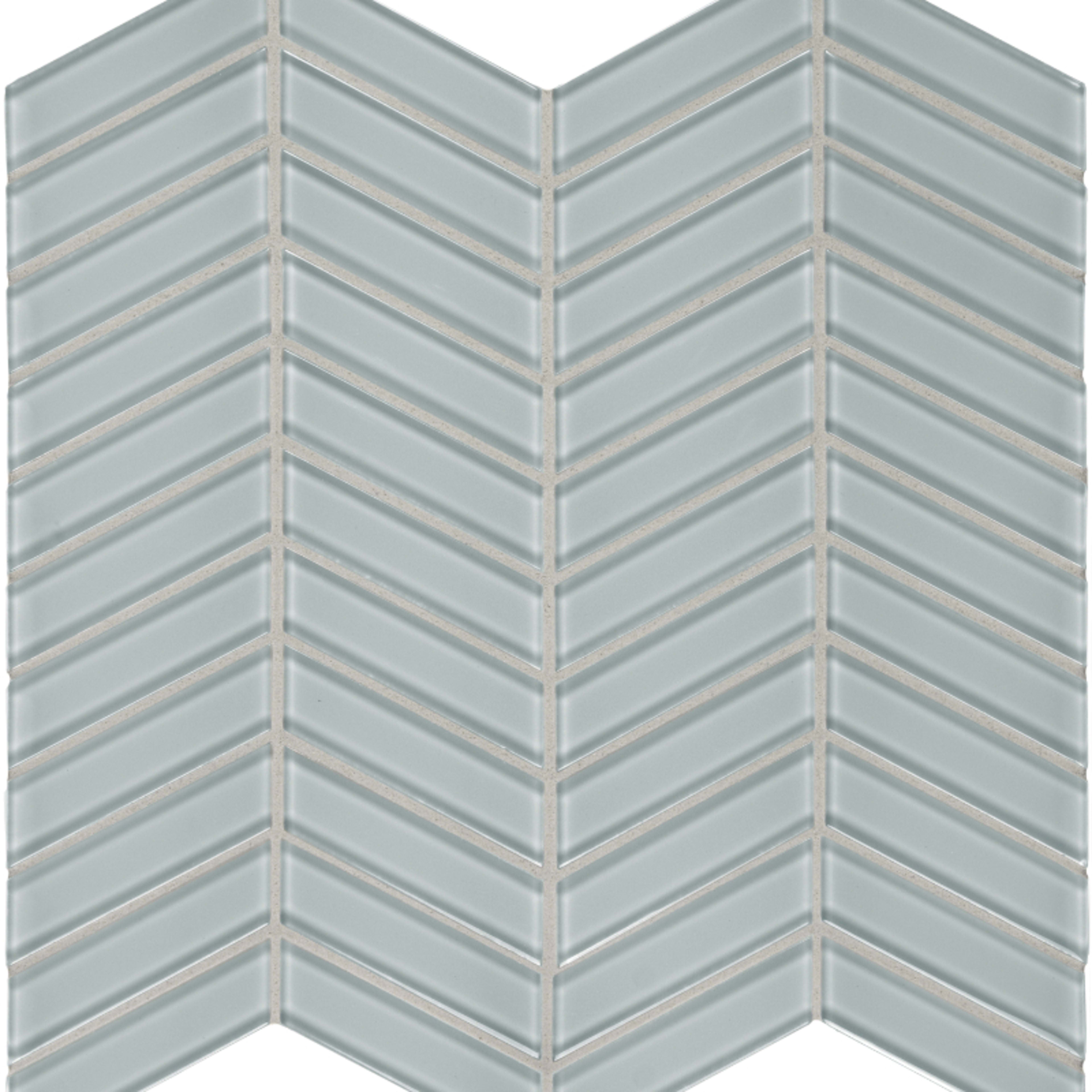 Element in Cloud Chevron Mosaic Glass Tile – DesignCo