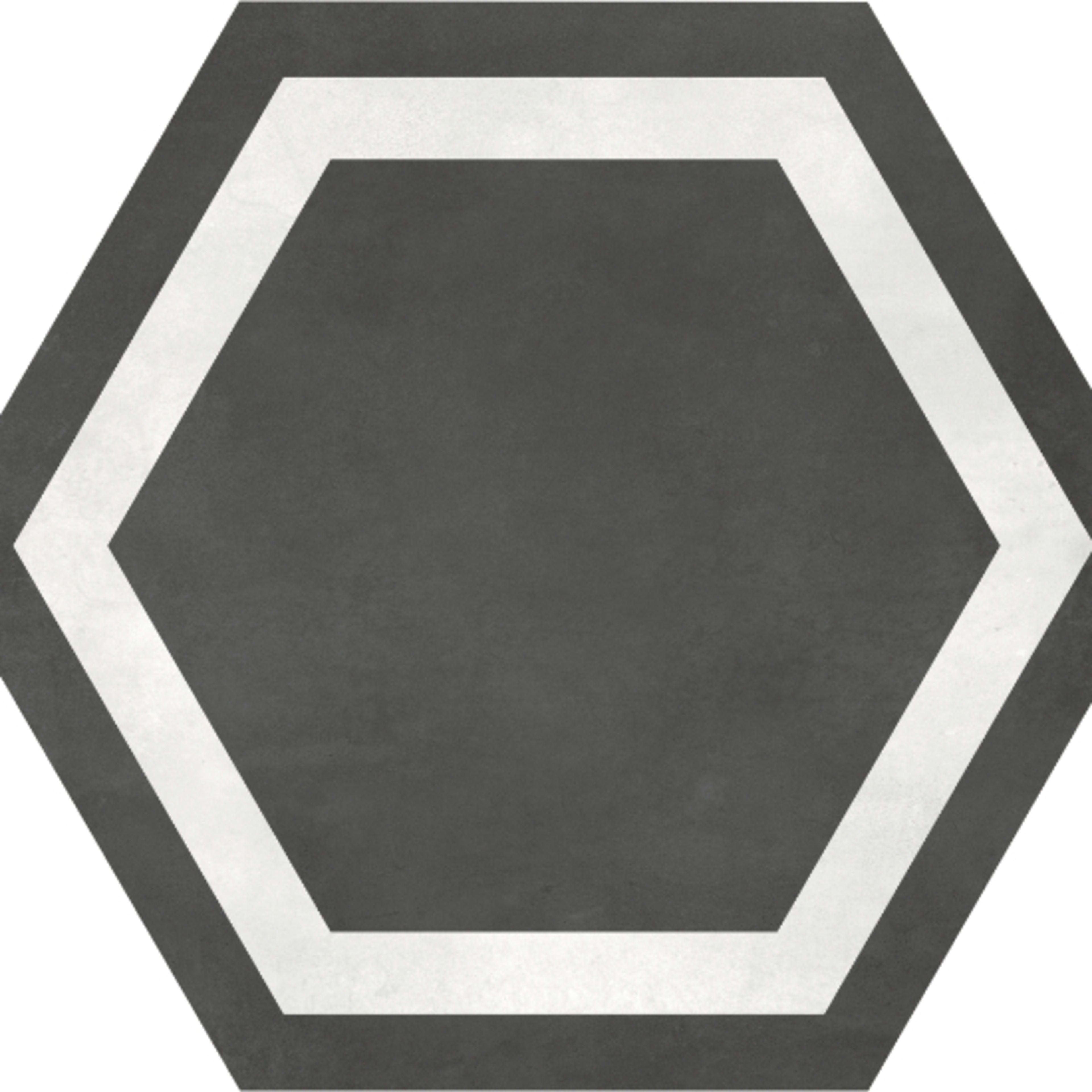 Form in Graphite Hex Frame Tile – DesignCo