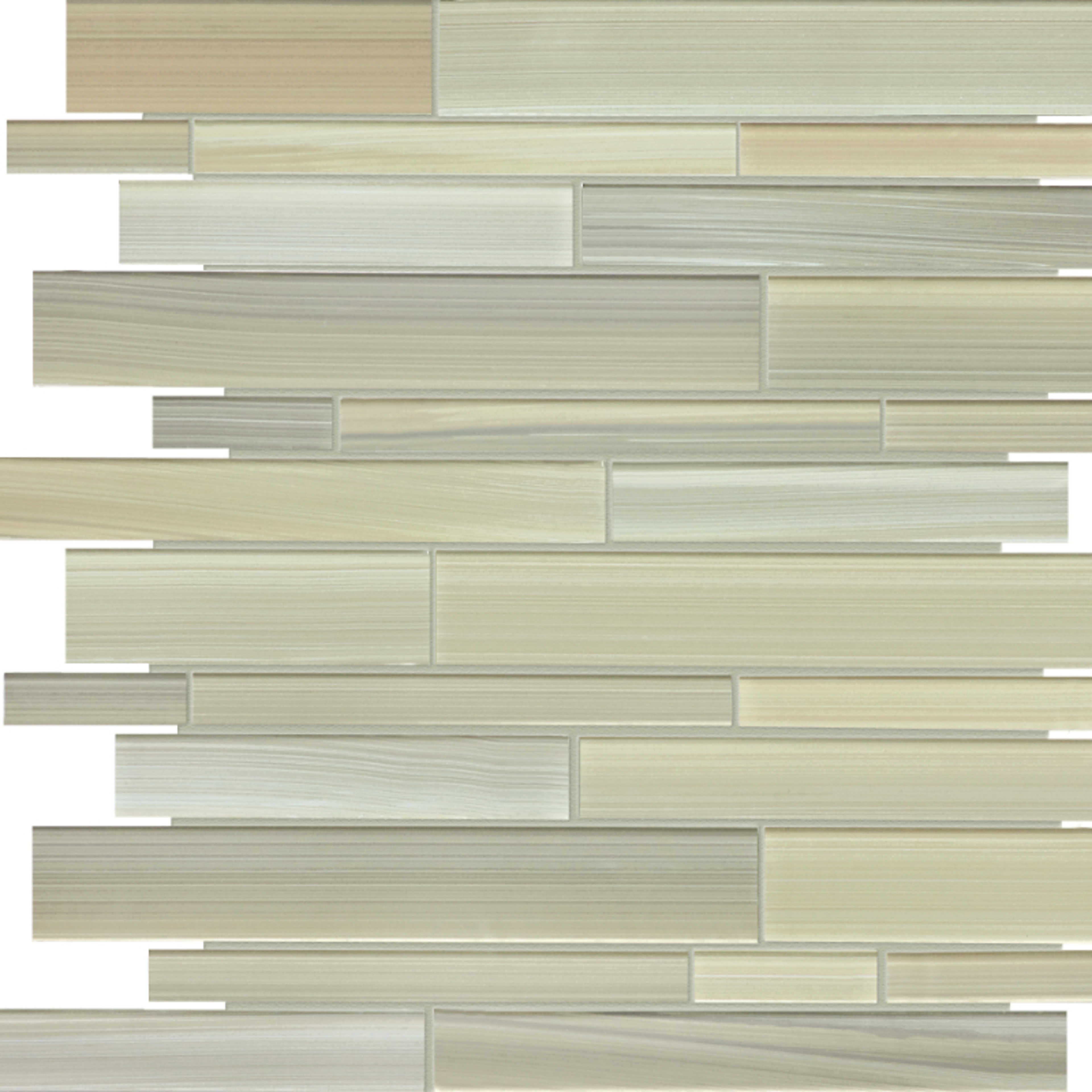 Fusion in Plantation Random Strip Mosaic Glass Tile – DesignCo
