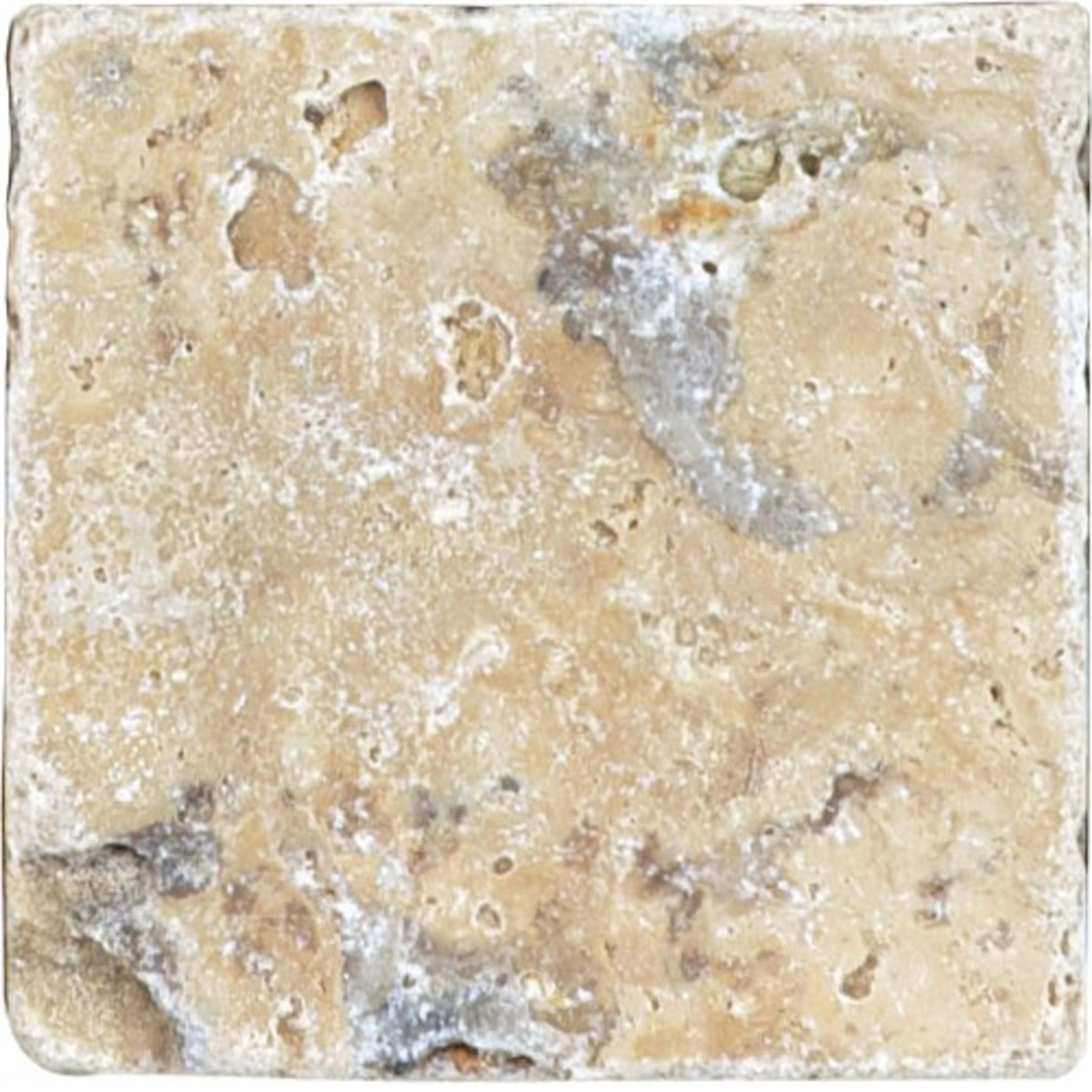 Travertine in Picasso Tumbled 4x4 Natural Stone – DesignCo