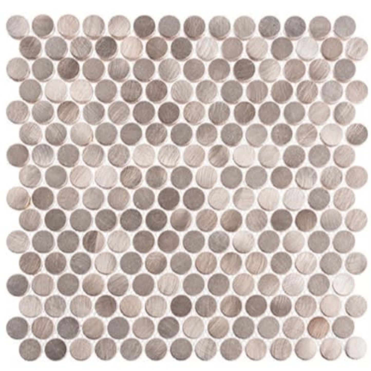 Urban Jungle in Truffle Corner 3/4 Penny Round Tile – DesignCo
