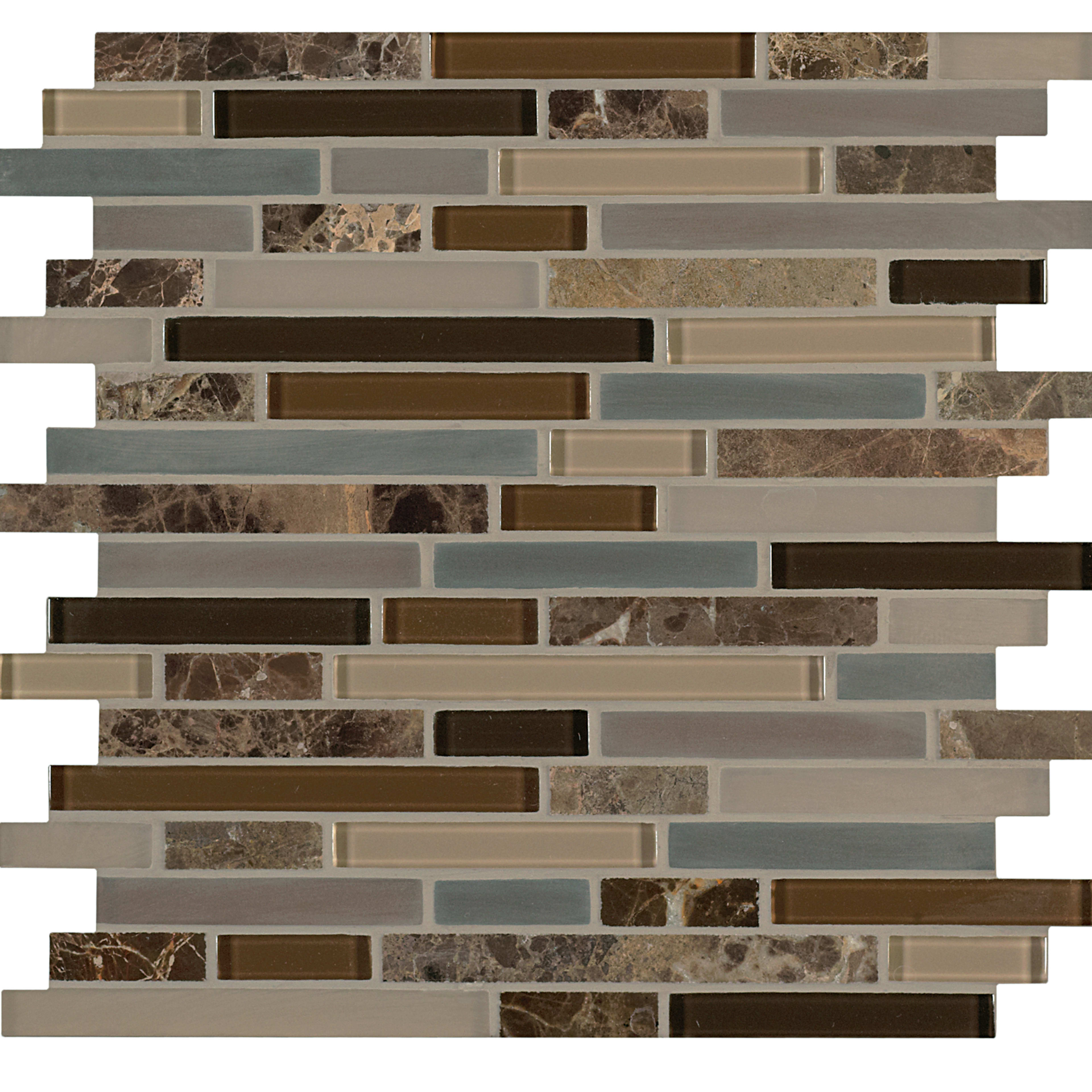 Ebb and Flow in Sticks And Stones Linear Mix Glass Tile – DesignCo